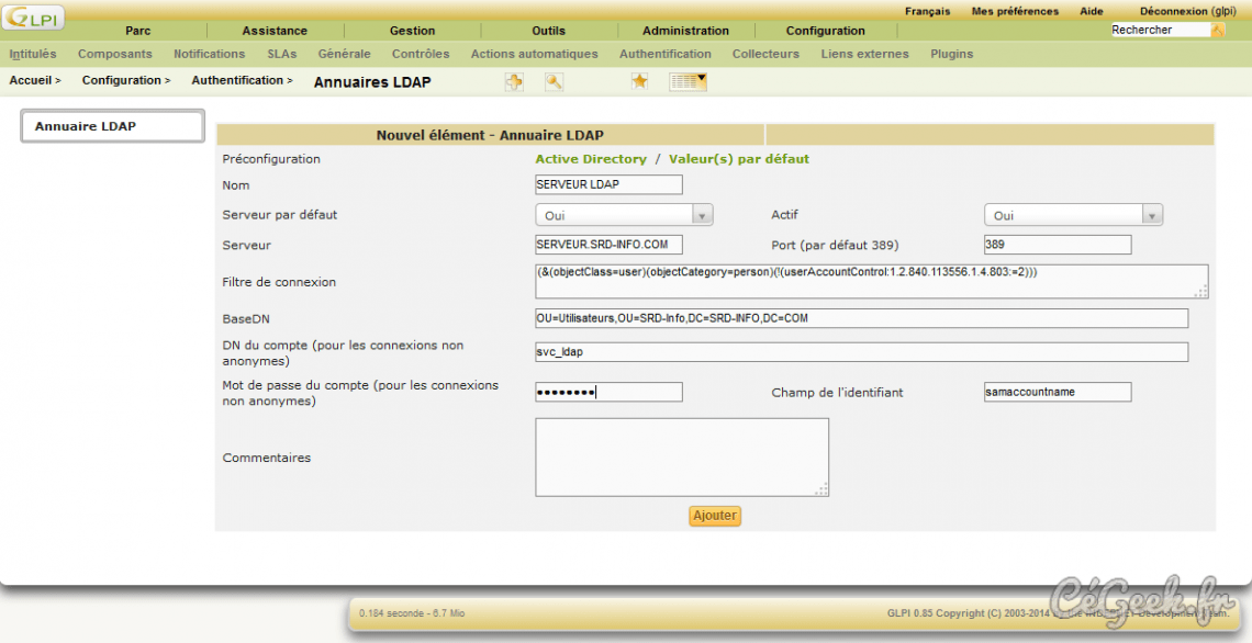 TUTO : GLPI – Installation et configuration de GLPI
