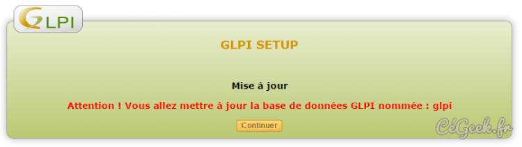 TUTO : GLPI - Mettre à jour GLPI - CéGeek