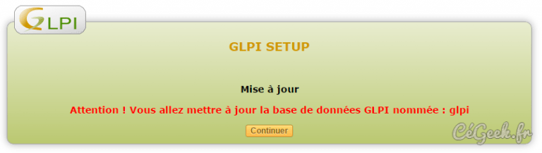 TUTO : GLPI - Mettre à jour GLPI - CéGeek